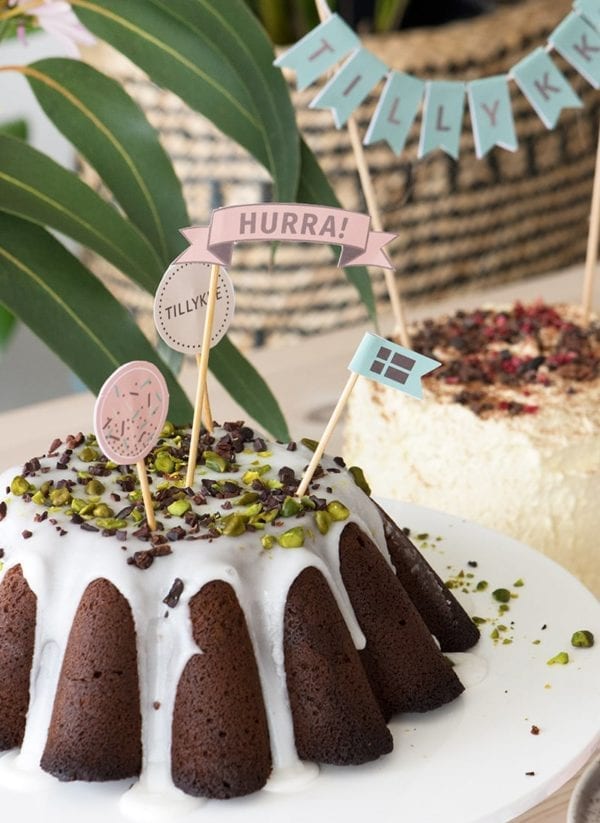 Fint pynt til fødselsdagskagerne - DIY - gratis gave - Valdemarsro