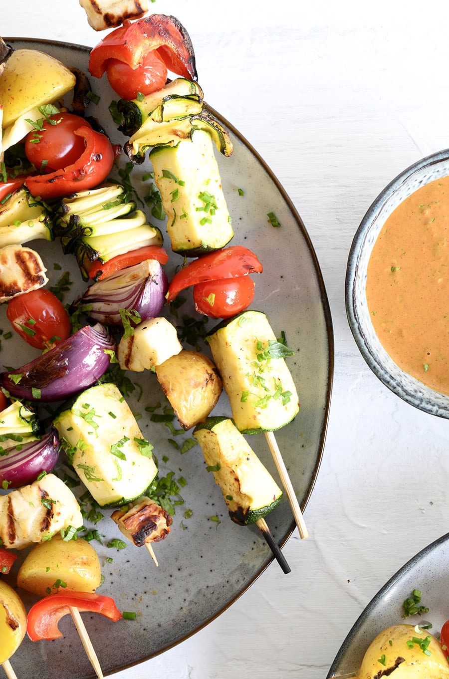 Vegetar Grillspyd - opskrift på lækre grillspyd med grøntsager