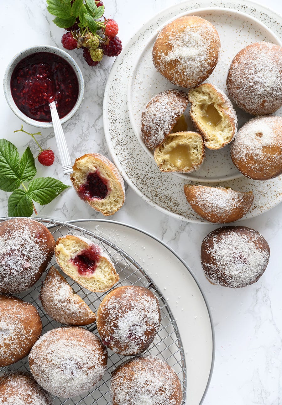 Berlinere - opskriften på de søde kager med marmelade