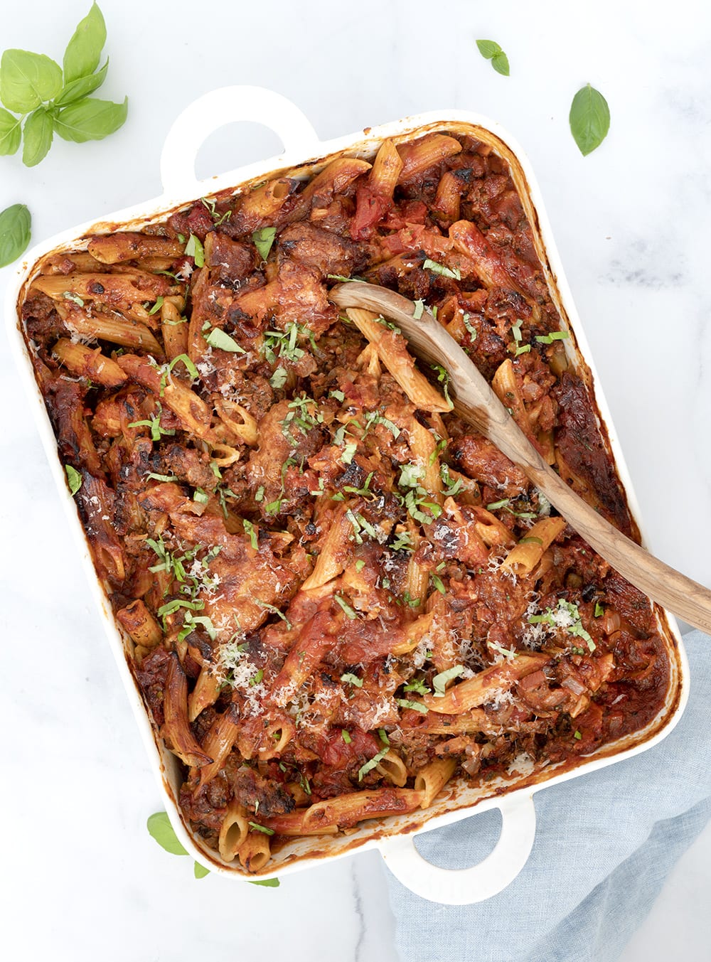 Bagt pasta bolognese - opskrift på en super lækker ovnbagt pastaret