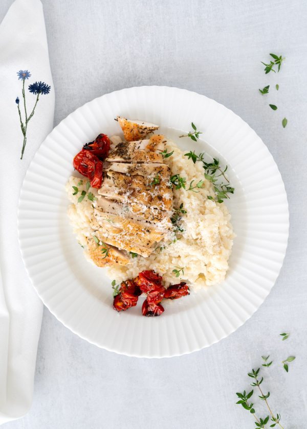 Risotto med kylling og tomater